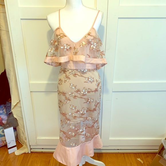 VENUS | Dresses | Spaghetti String V Neck Embroidered Dress | Poshmark